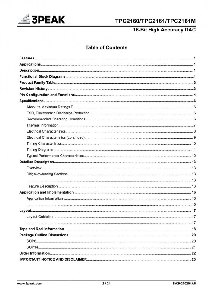 TPC2161 technical document page 2