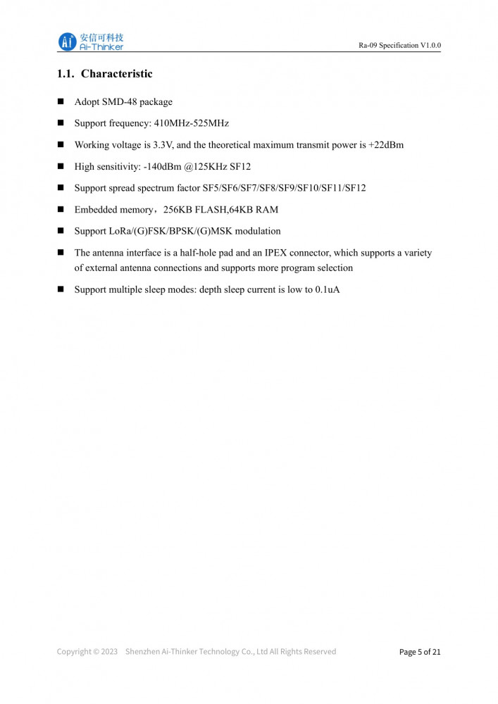 Ra-09 datasheet page 5