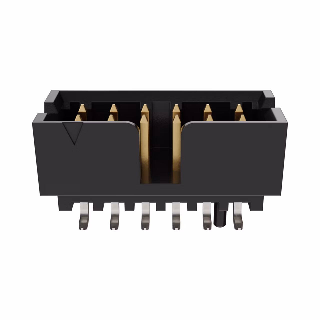 2.00mm Pitch, Milli-Grid PCB Header, Dual Row, Vertical, Surface Mount, Shrouded, 12 Circuits, 0.38µm Gold (Au) Plating, Dual Side Slots, Center Polarization, with Single Peg, Tube for sale