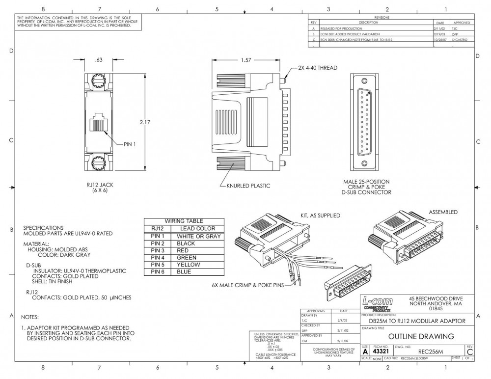 REC256M technical document preview
