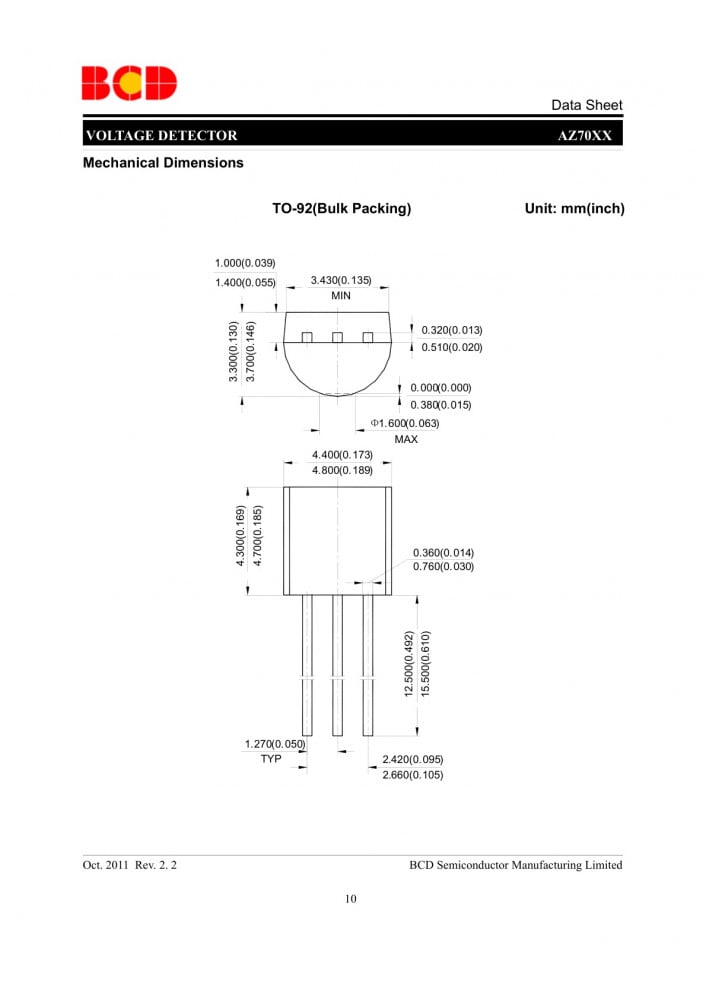 AZ7045RTR-E1 datasheet page 10