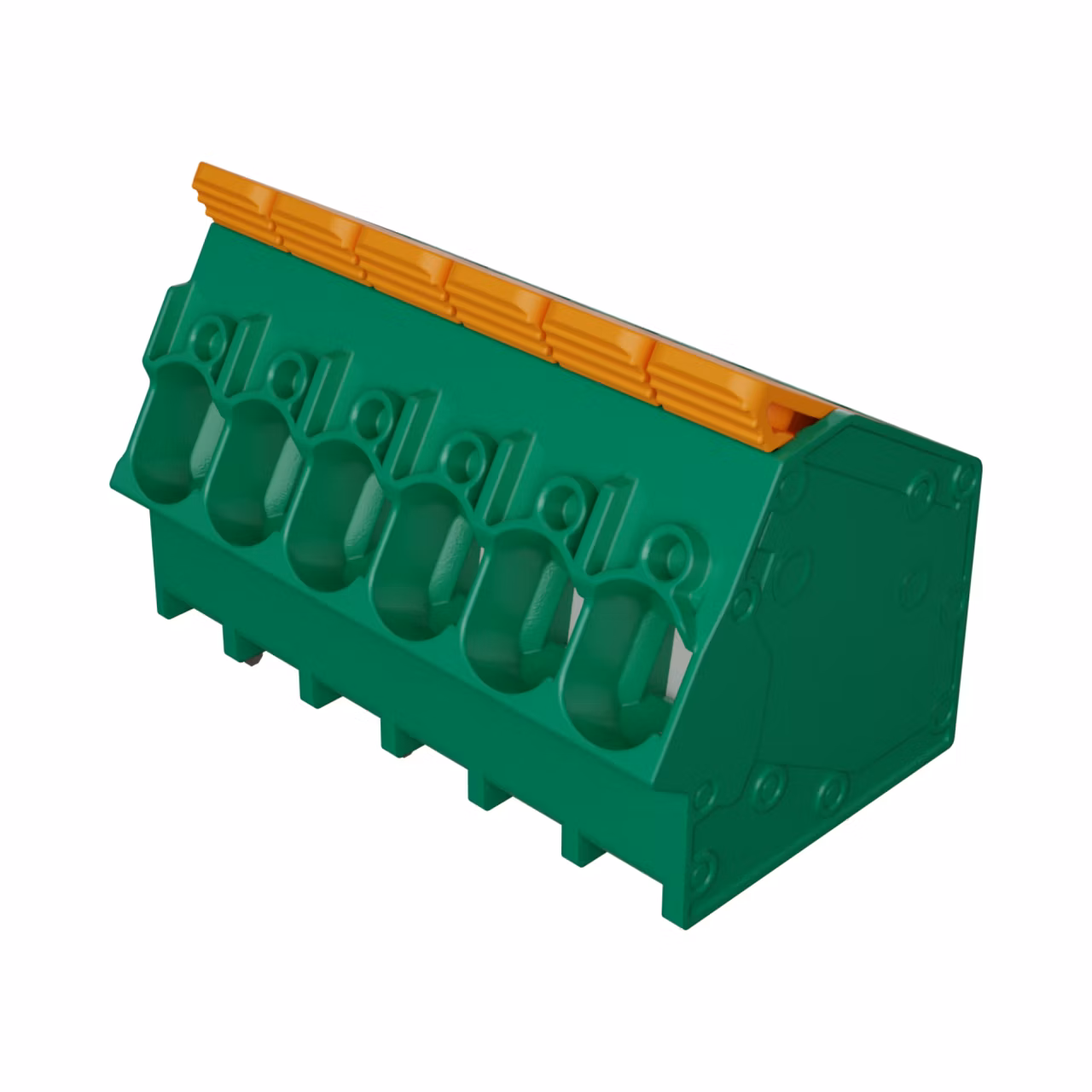 7.50mm Pitch Lever Activated Fixed Mount PCB Terminal Block, 35° Wire Entry, Left Front Terminal, 6 Circuits for sale