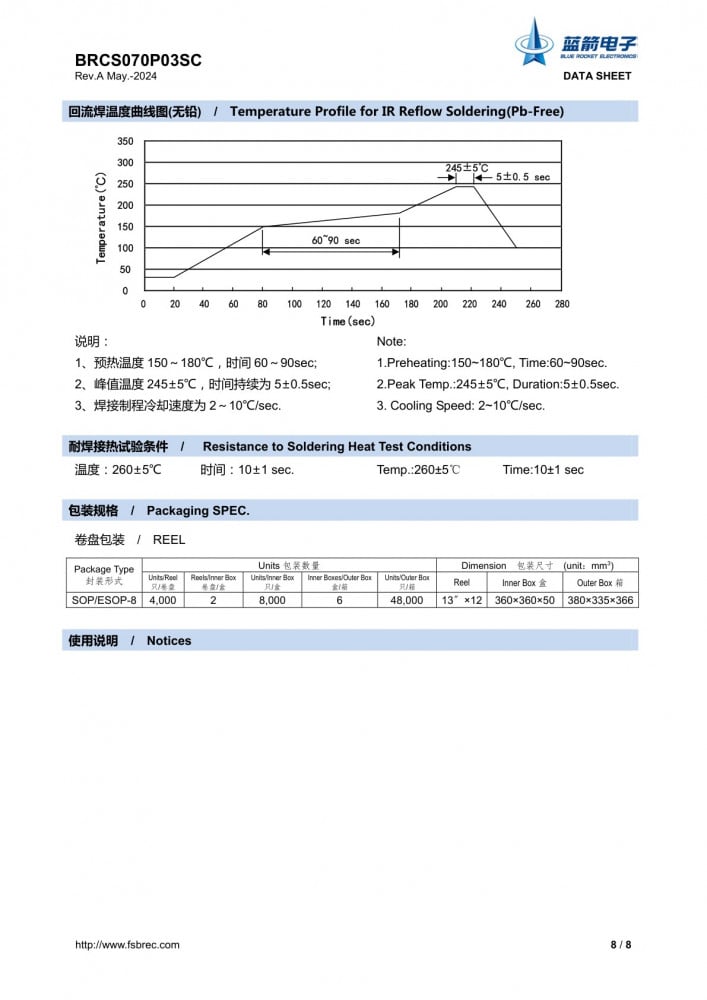 BRCS070P03SC datasheet page 8