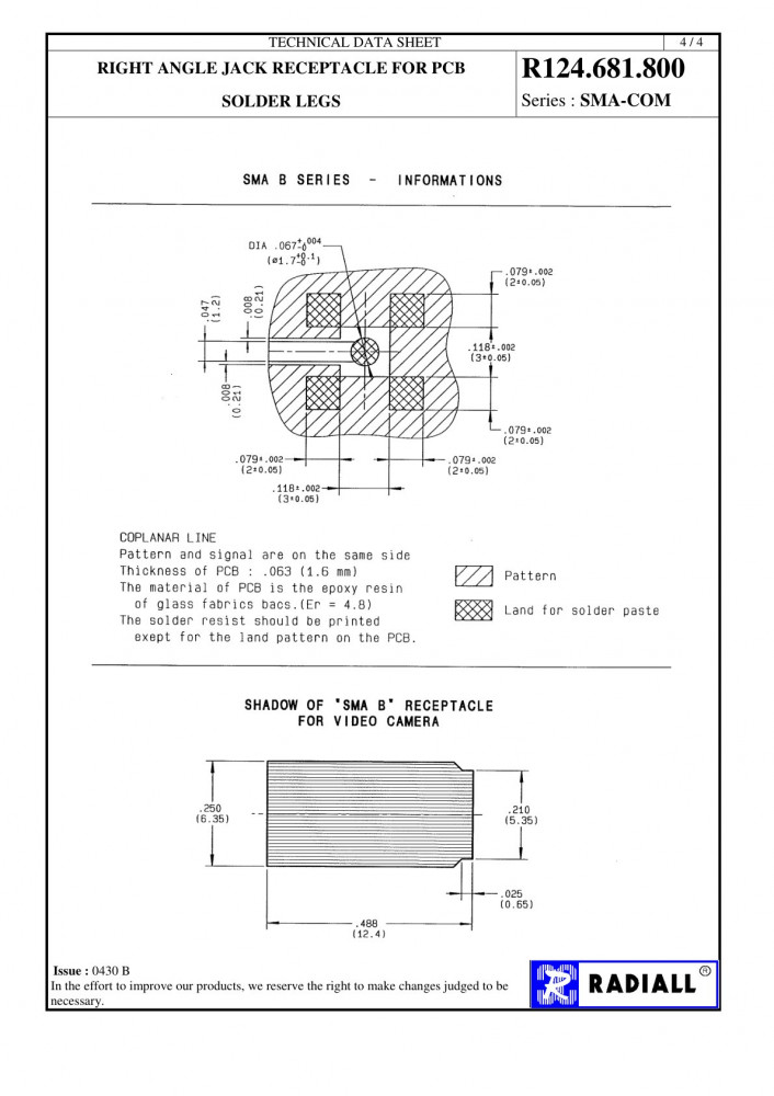 Radiall R124681800 technical document page 4