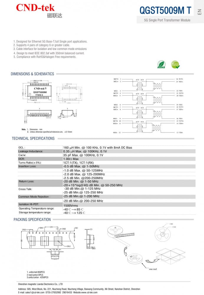 QGST5009M T-CND datasheet page