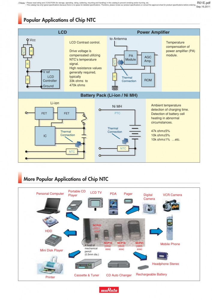 Murata thermistor document page 10