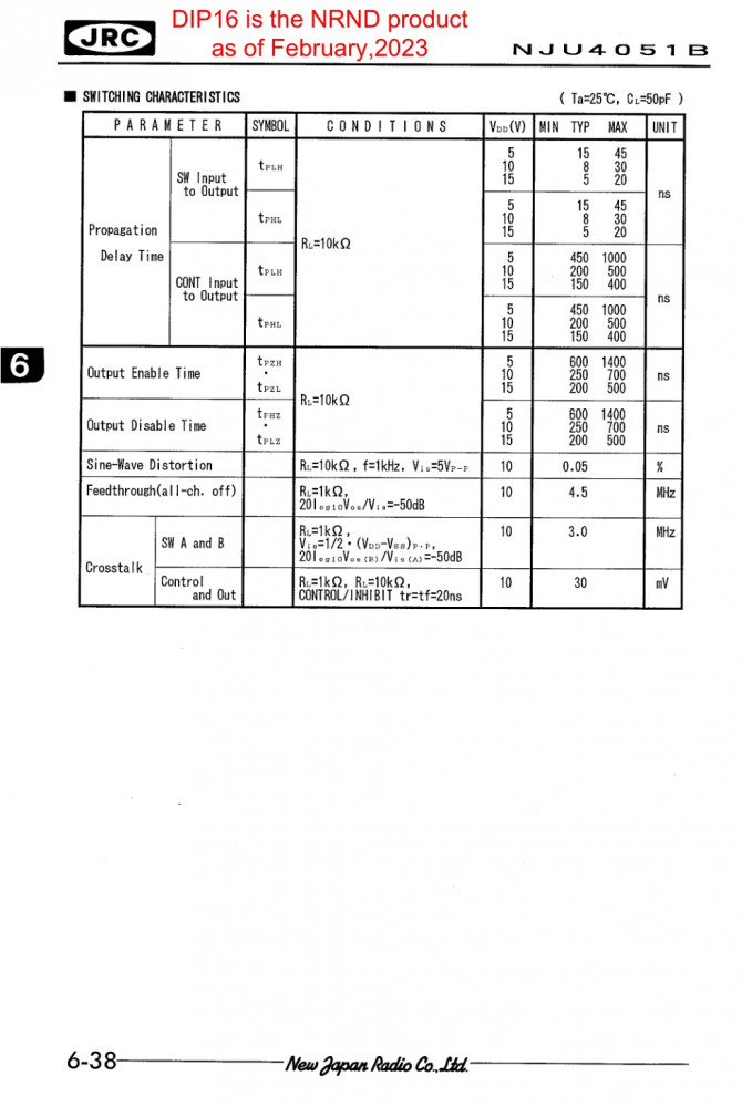 NJU4051B datasheet page 3