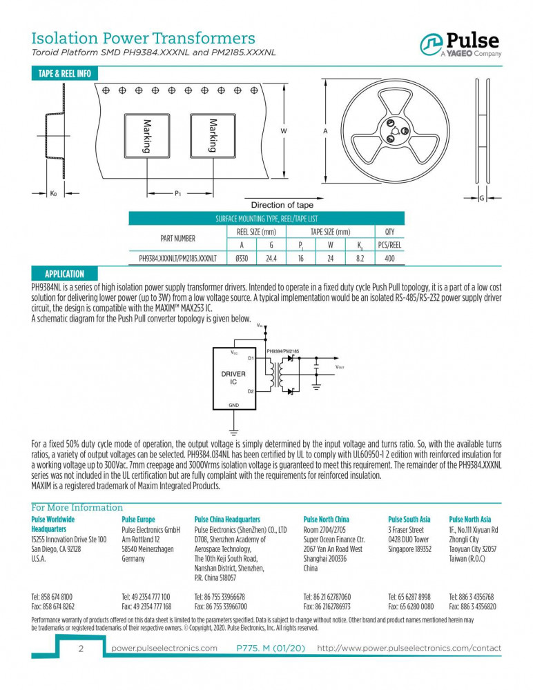 PH9384.011NLT mechanical and packaging page