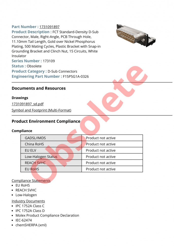 MOLEX 1731091897 drawing preview, page 1