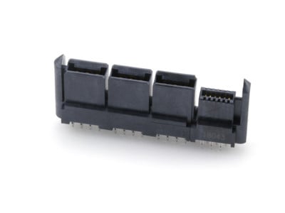 1.27mm, 12.00mm Pitch, EXTreme LPHPower Receptacle Header, Vertical, 6 Power Contacts, 24 Signal Contacts, Select Gold (Au) Plating, with BMI Guides