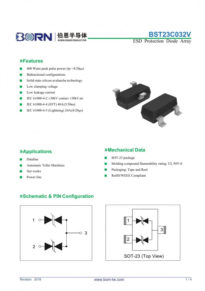 BST23C032V datasheet page 1