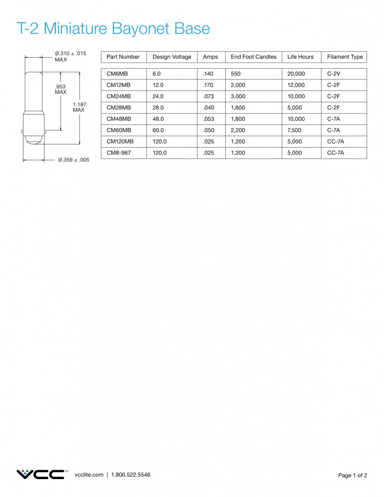 VCC lamp technical document, page 2