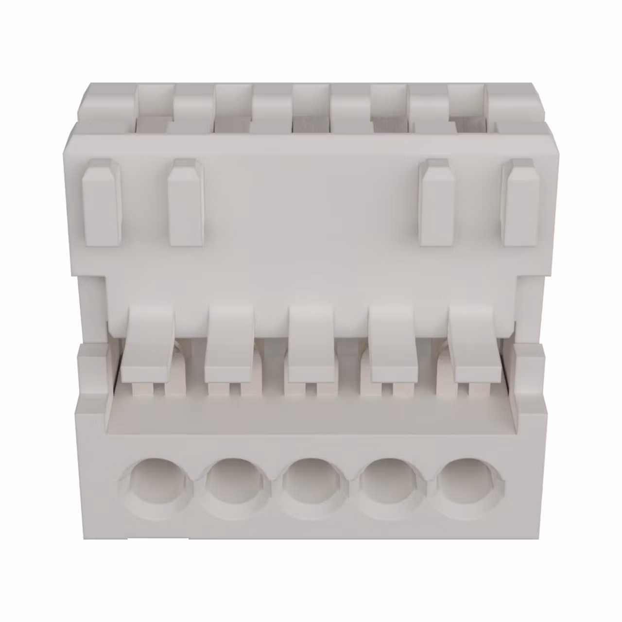 Appli-Mate RAST 2.5 Female Connector, 2.50mm Pitch, 5 Circuits, Positions C & D Removed, Open Endwalls for sale