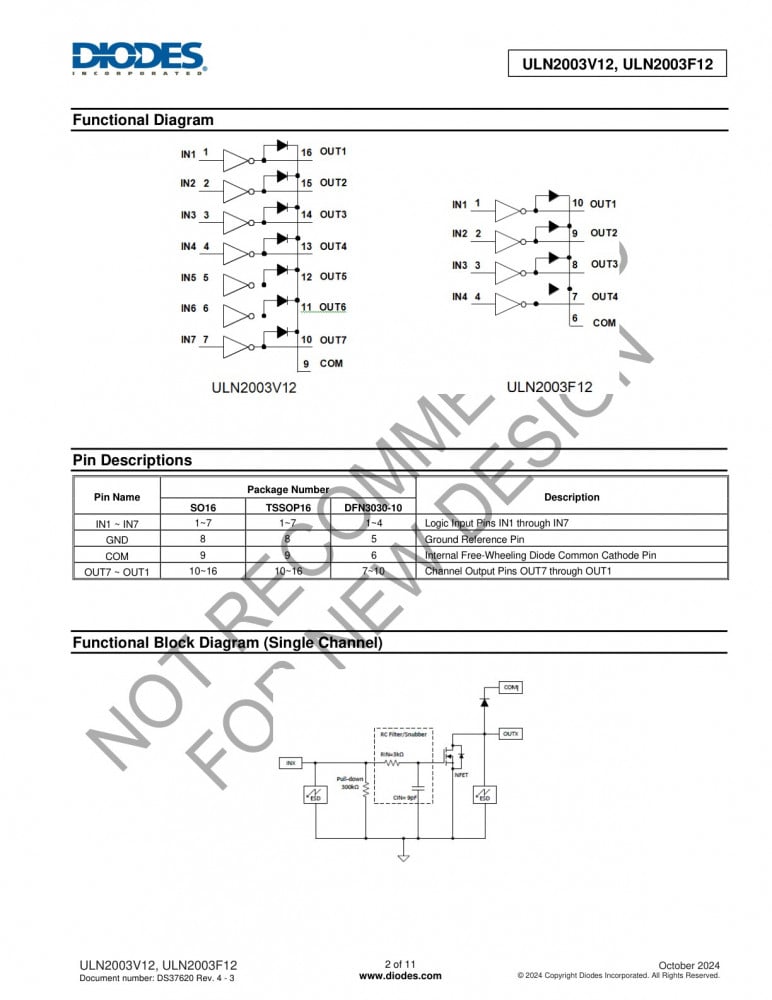 ULN2003V12T16-13 document page 2