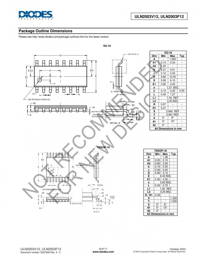 ULN2003V12T16-13 document page 8