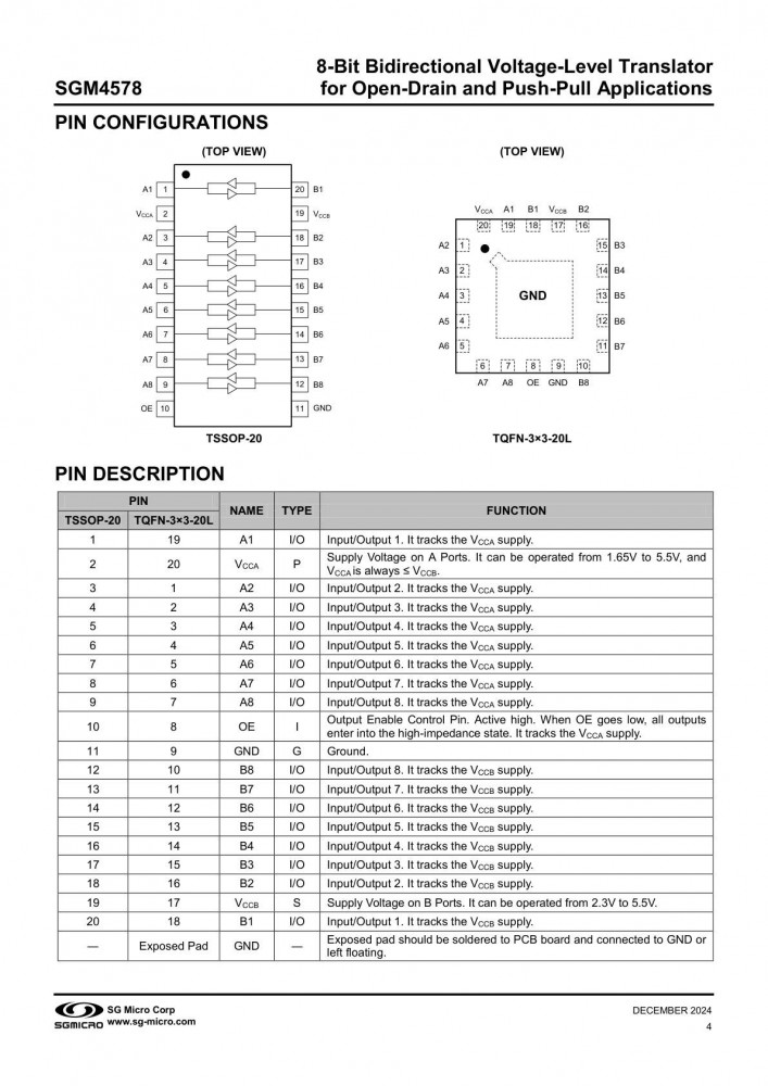 SGM4578 datasheet page 4