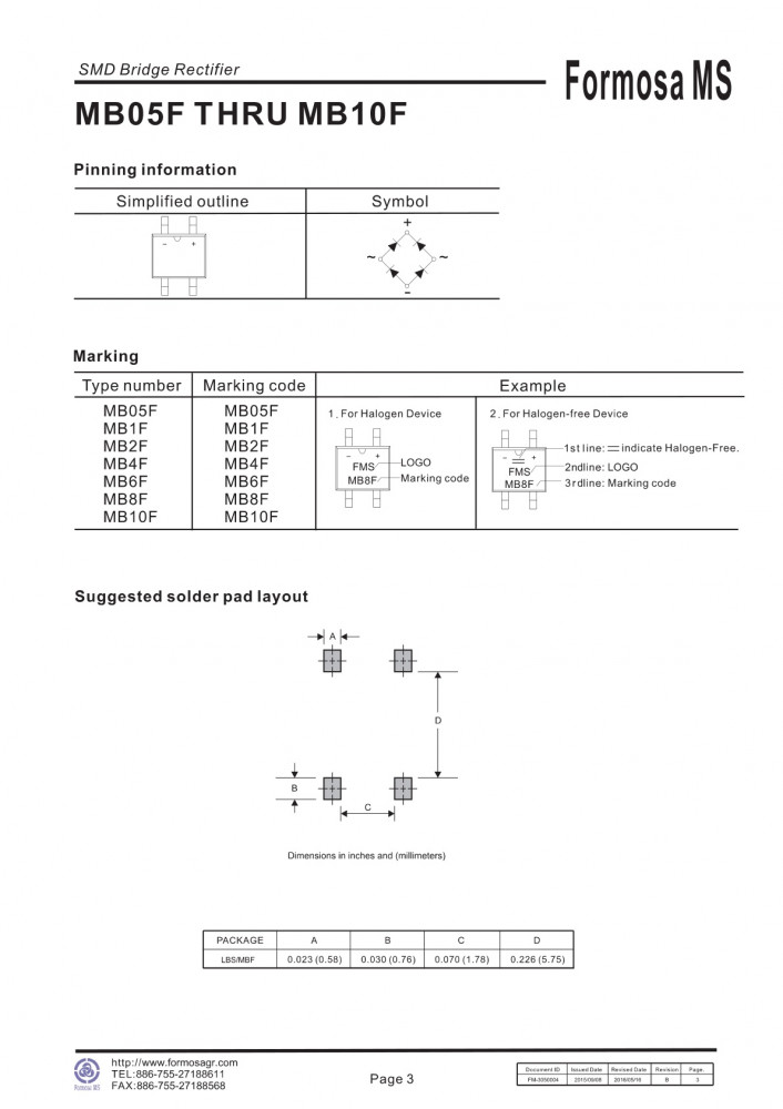MB10F datasheet page 3
