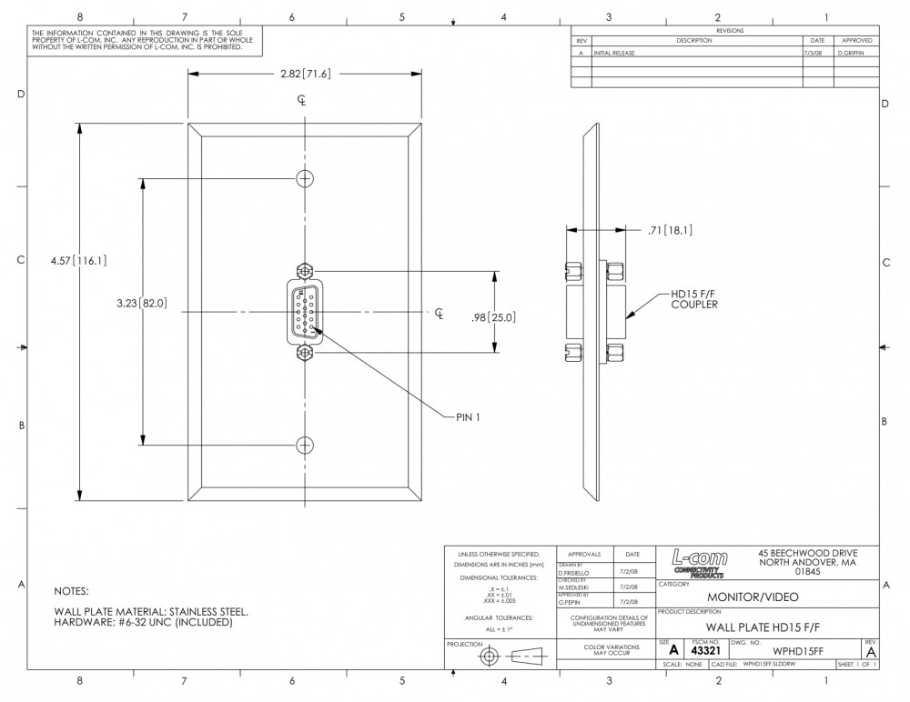 L-com WPHD15FF technical document preview