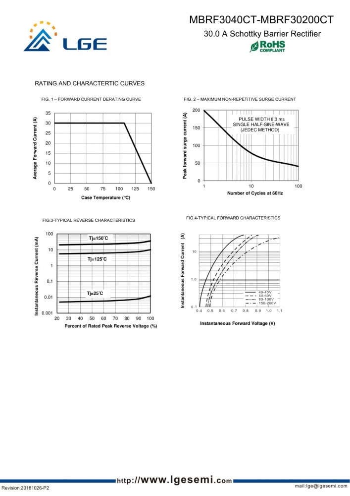 LGE MBRF30100CT datasheet page 2