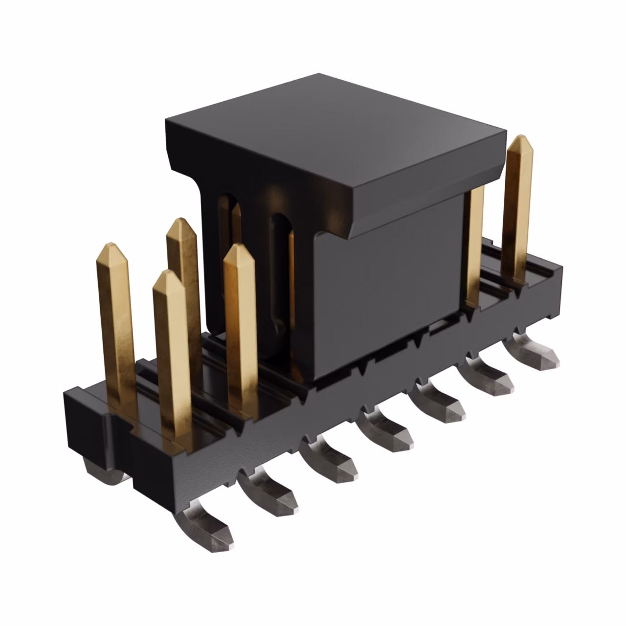 Milli-Grid Header, Vertical, Surface Mount, 50 Circuits, 0.38µm Gold (Au) Plating, Mating Pin Length 3.80mm, Tube, Lead-Free