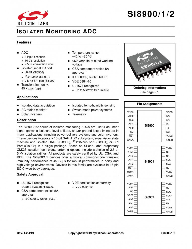 SI8902 documentation page 1
