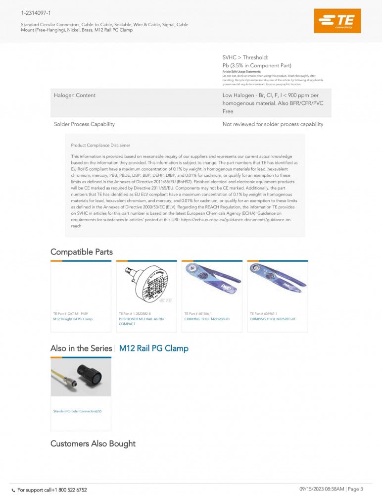 TE Connectivity 1-2314097-1 document page 3