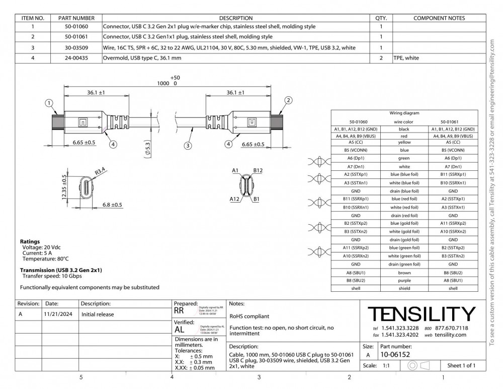 Tensility International 10-06152 product drawing