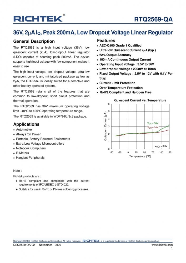 RTQ2569 datasheet page 1
