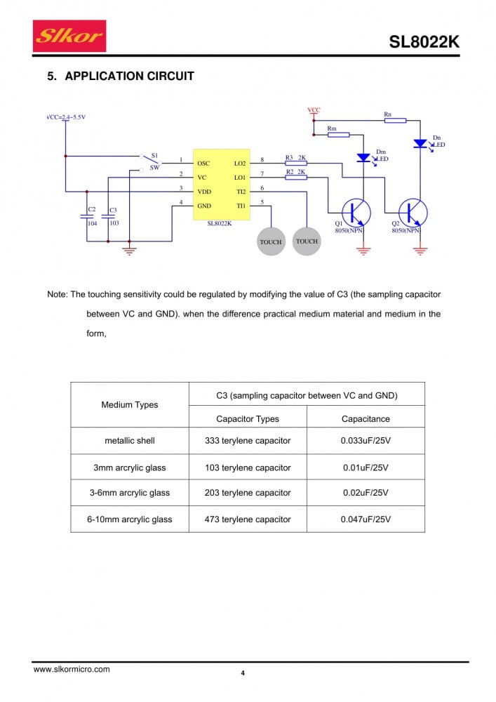 SL8022KS datasheet page 4