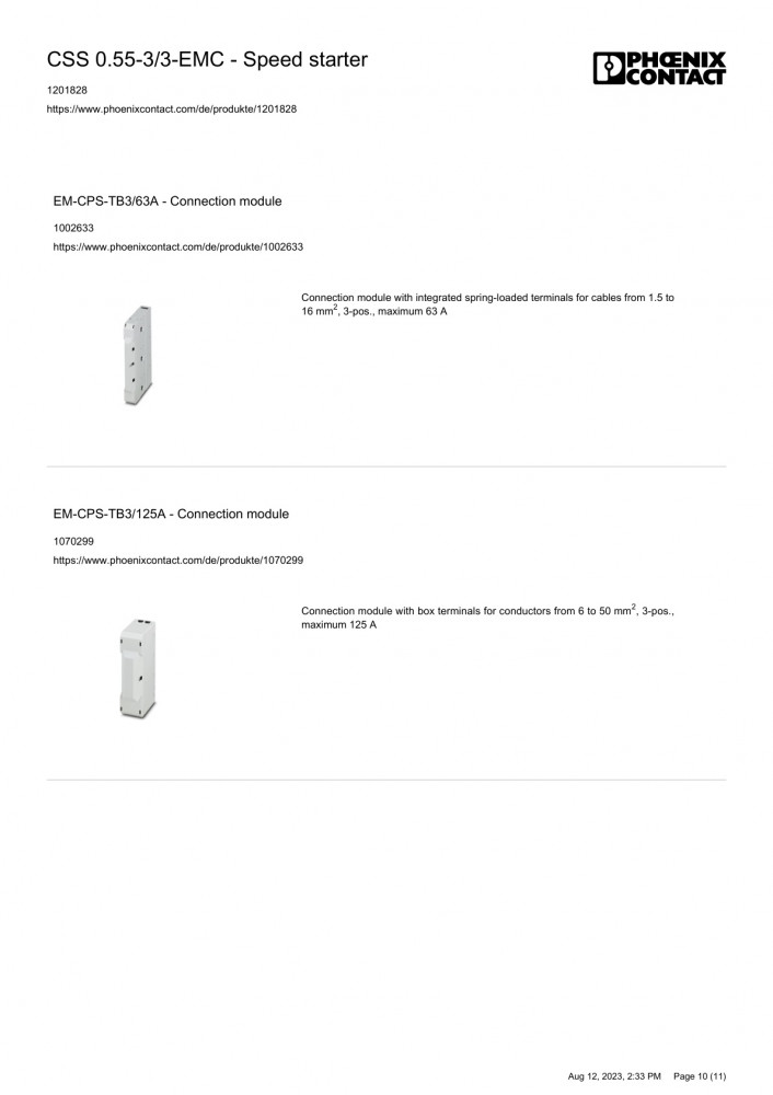 Phoenix Contact 1201828 document page 10