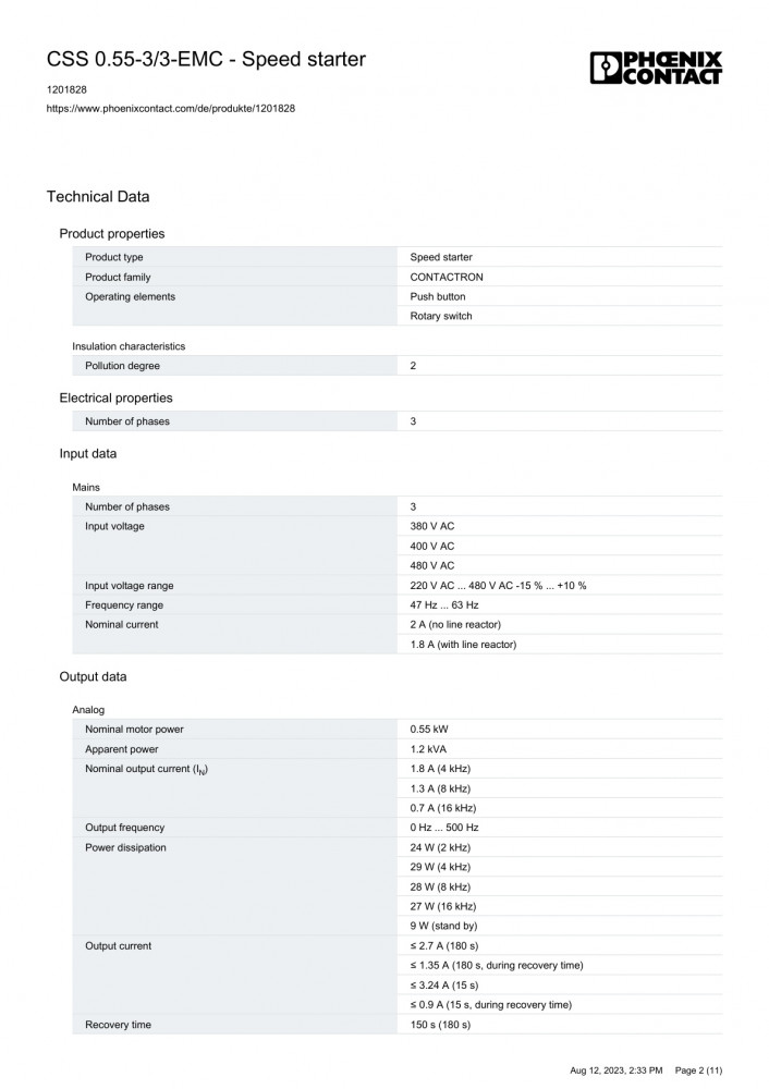 Phoenix Contact 1201828 document page 2