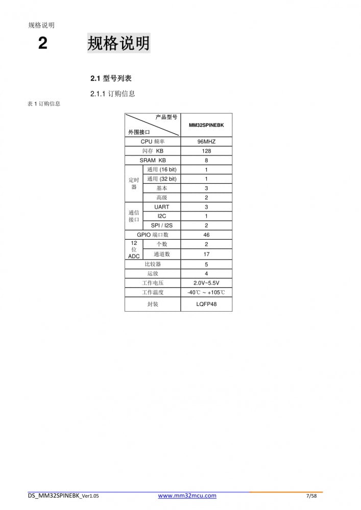 MM32SPINEBK datasheet page 8