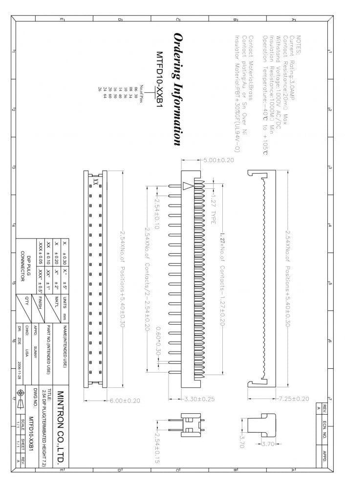 MTFD10-64B1 technical document preview