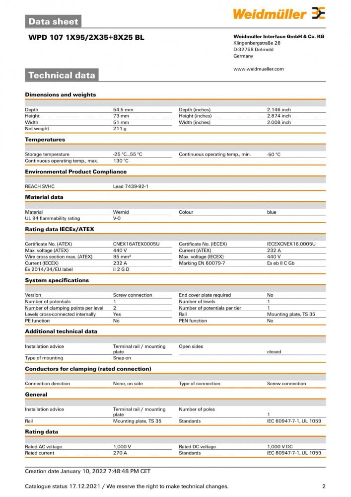 WPD 107 technical document page 2