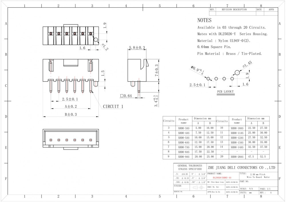 DLL XHDH technical drawing page 3