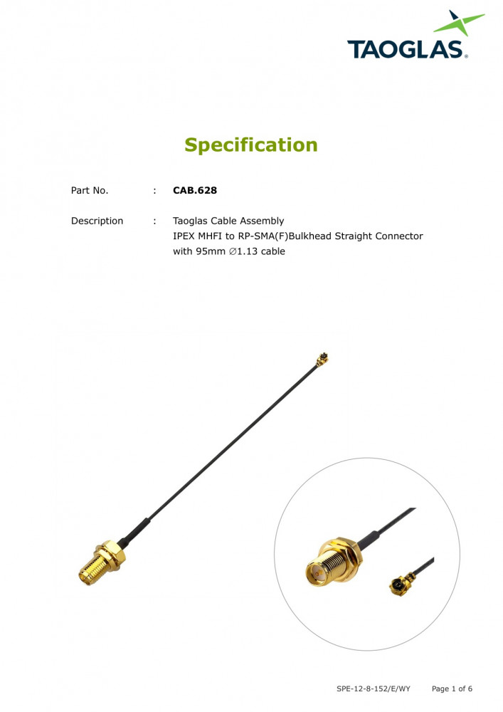 CAB.628 technical document page 1