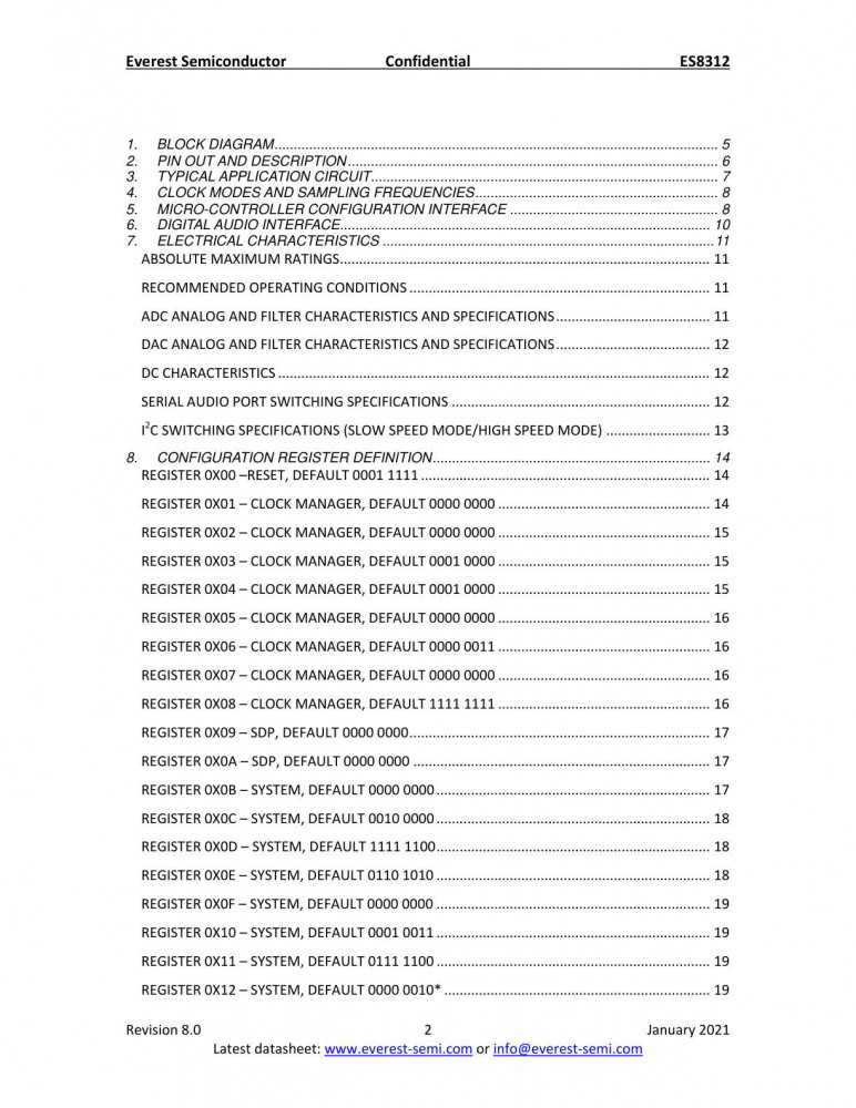 ES8312 datasheet page 2