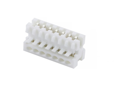 Appli-Mate RAST 2.5 IDT Housing, 2.50mm Pitch, Direct/Indirect, Female, 7 Circuits, Position Keys B, D and F Removed, Voided Circuit 4 and 6, Blue Color Stripe