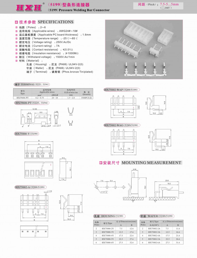 Hongxing HX75000 series technical document