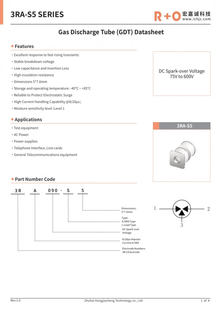 3RA-S5 datasheet page 1