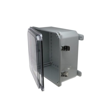 Heavy-Duty NEMA 6P IP68 Plastic Enclosure, Clear Hinged Cover DPH-28728-C for sale
