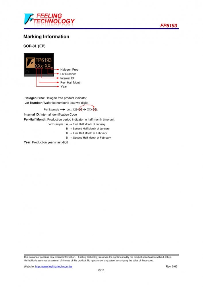 FP6193 datasheet page 3