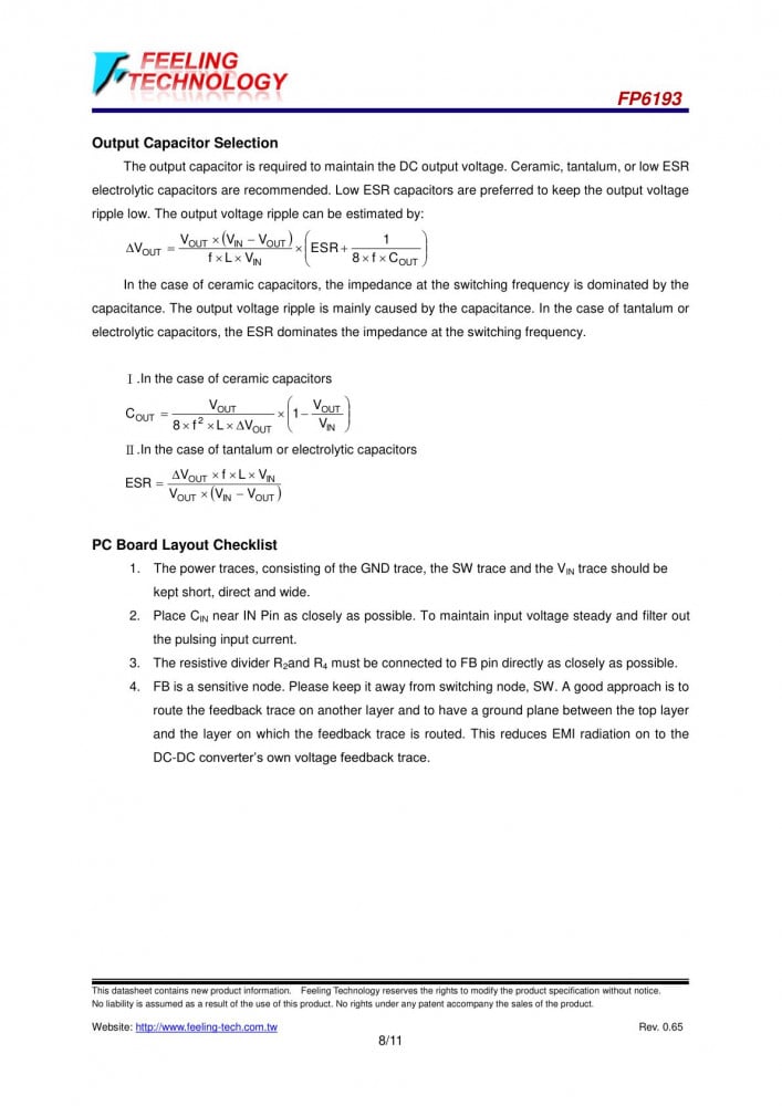 FP6193 datasheet page 8