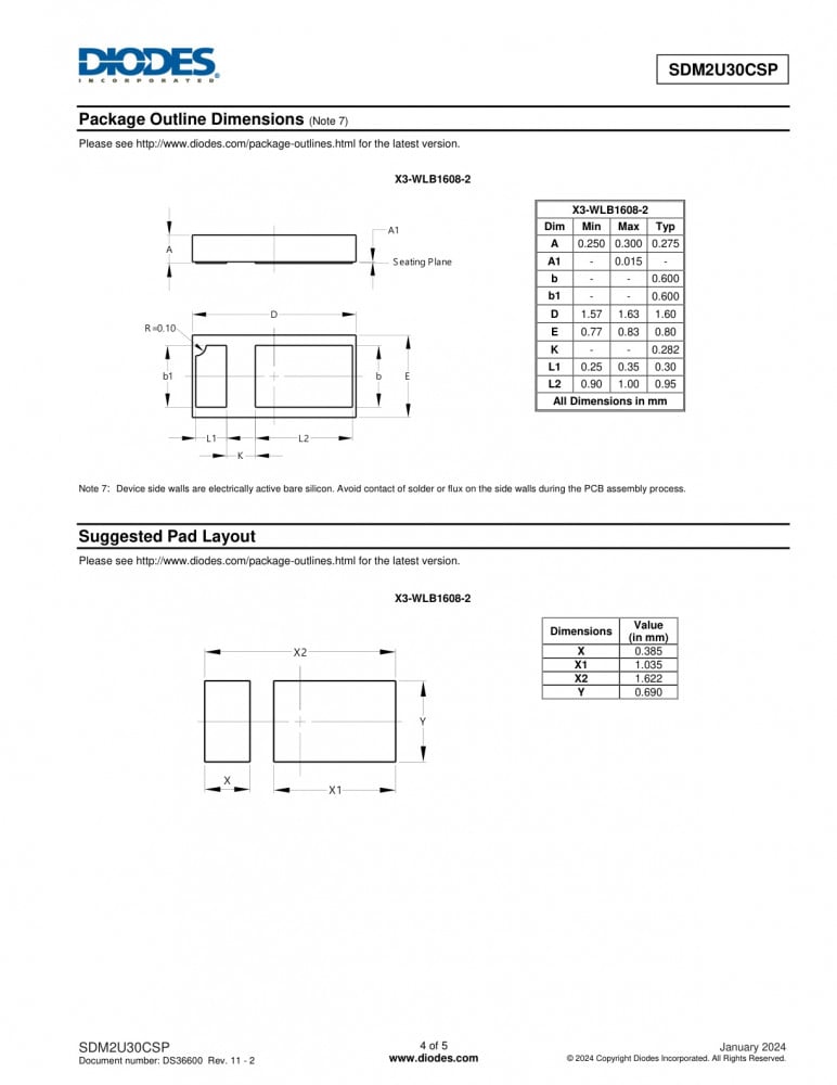 SDM2U30CSP-7B datasheet page 4