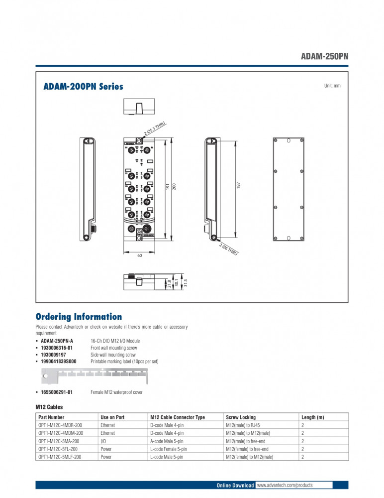 ADAM-250PN datasheet page 2