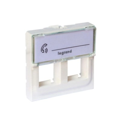 Adaptor for RJ 45 - Mosaic - for 2 Keystone connectors - 2 modules - white for sale