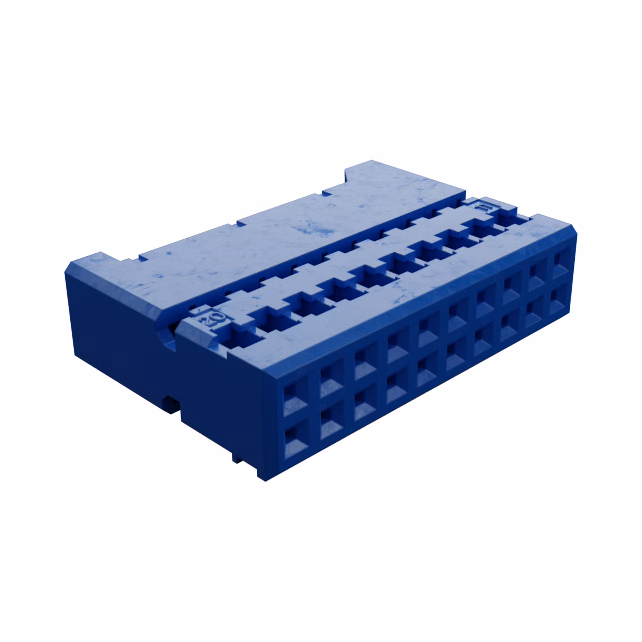 2.54mm Pitch MOX Receptacle Kit, Dual Row, 20 Circuits, Blue for sale