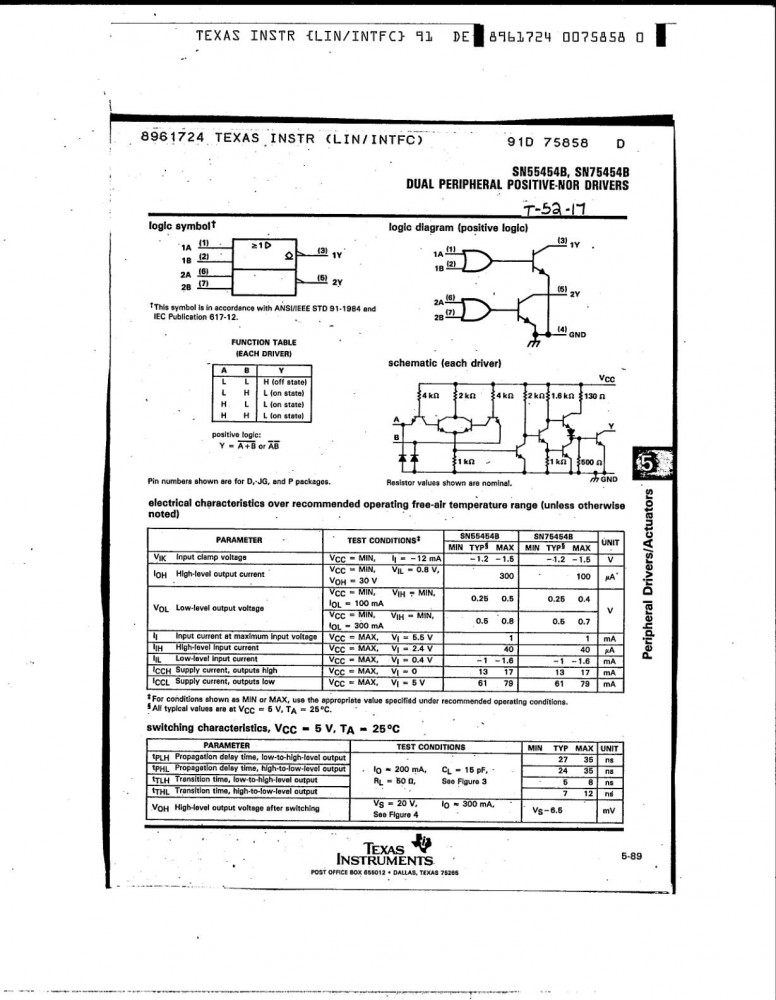 SN55450BJ technical document page 10