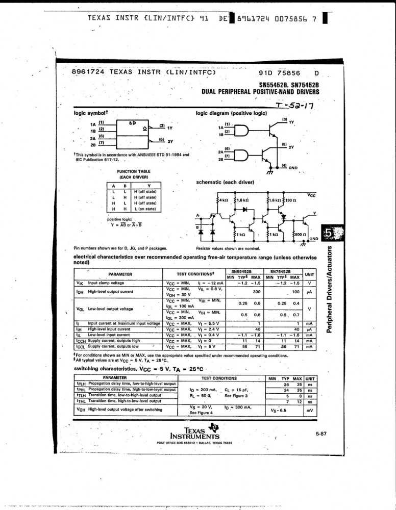 SN55450BJ technical document page 8