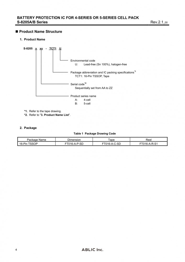 S-8205A/B datasheet page 4